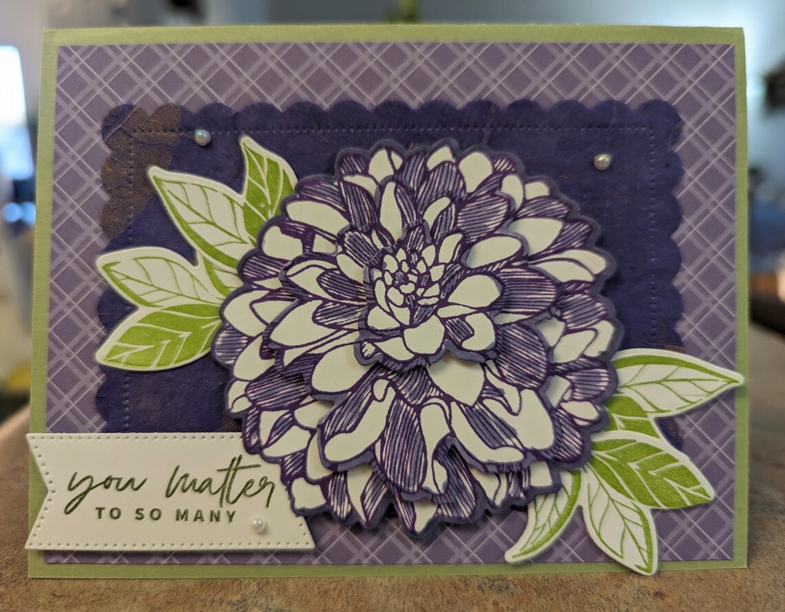 Greeting Card - Hand-crafted Layered Card, Blank Inside With Envelope ...
