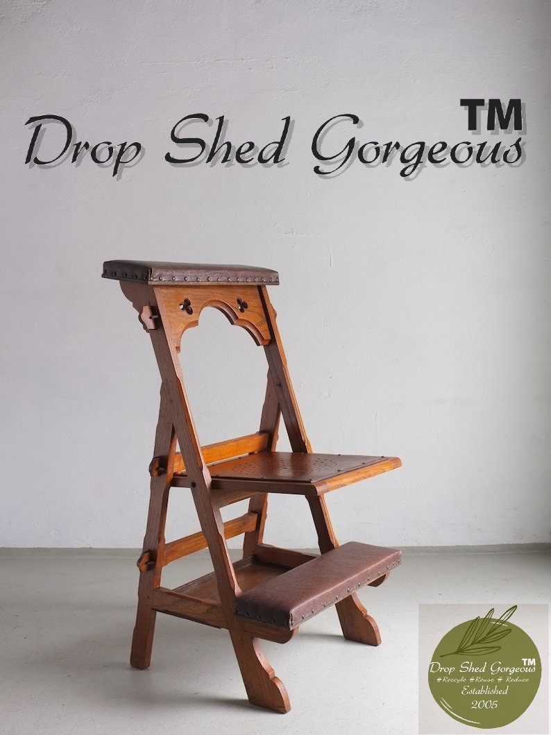 Vintage Carved Wood Prayer Chair With a Folding Seat, and Kneeler - Etsy