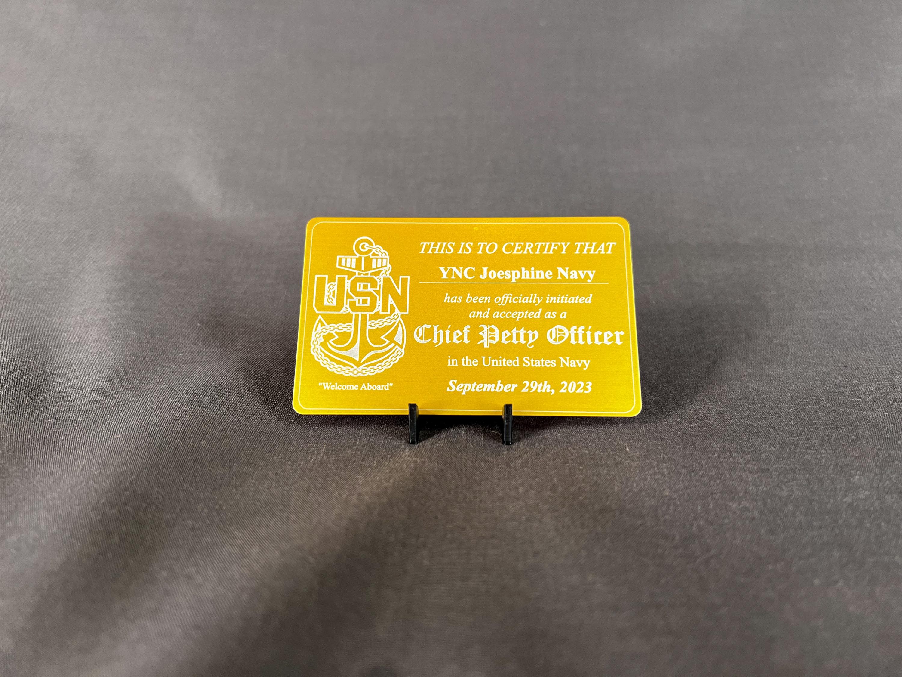 Laser Engraved CPO Acceptance / Wallet Card / Two-sided - Etsy