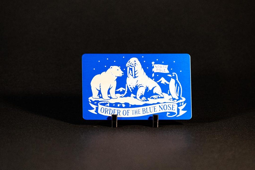 Laser Engraved Blue Nose Card / Wallet Card / Two-sided - Etsy