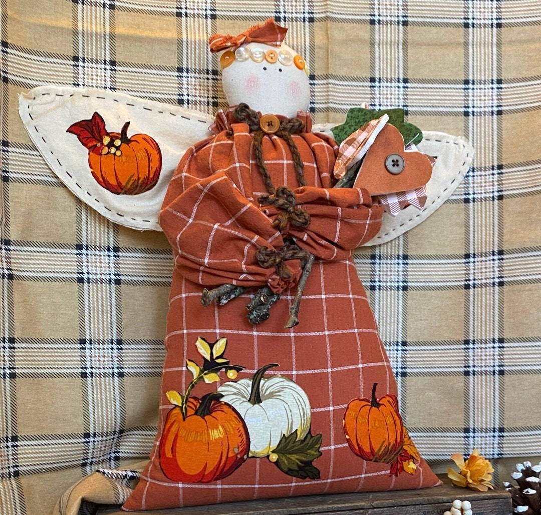 Fall Autumn Primitive Handmade Angel - Etsy