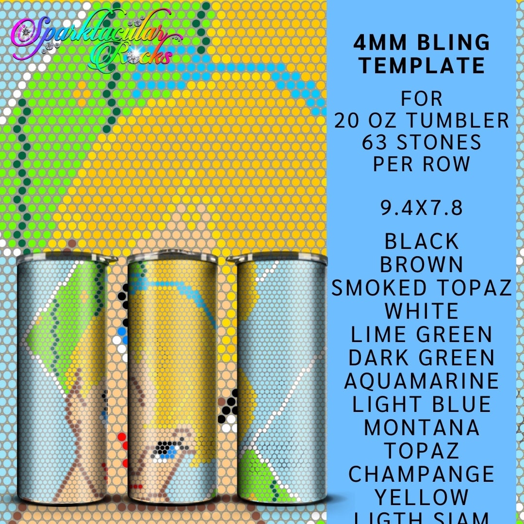 151 Bling Tumbler Template Ss16 4mm Bling Template Bling 63 Stones per ...