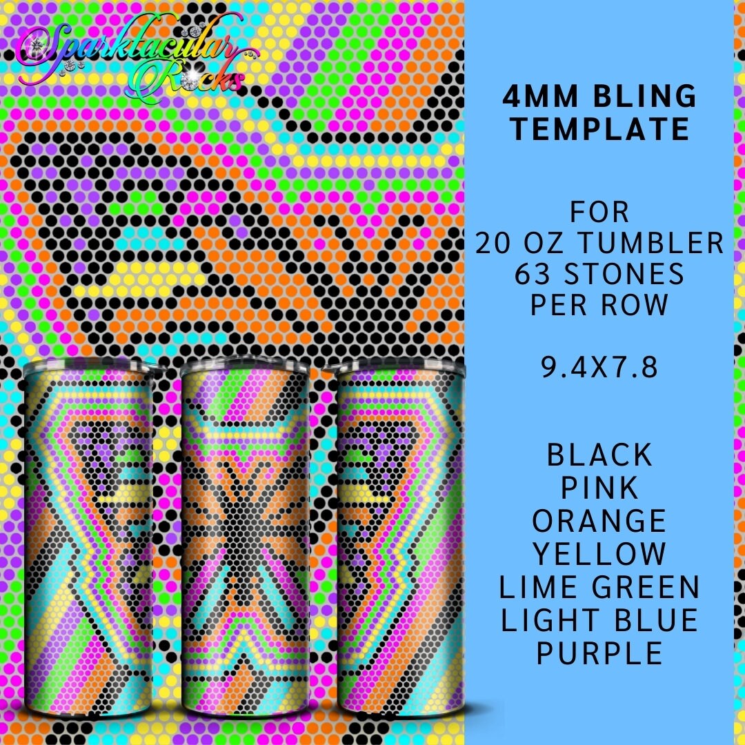 99 Bling Tumbler Template | Ss16 4mm | Bling Template | Bling | 63 ...