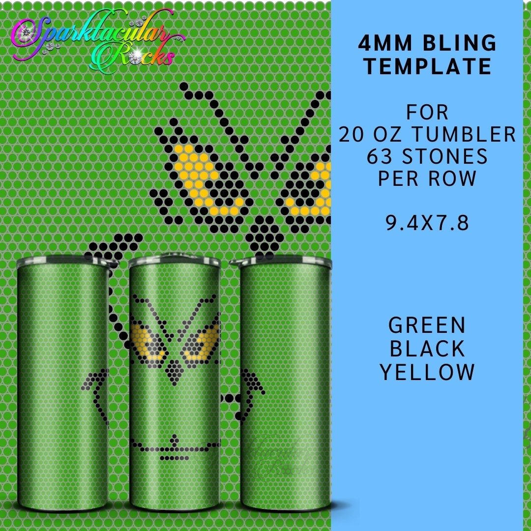 Bling Tumbler Template Ss16 4mm Bling Template Bling 63 Stones per Row ...