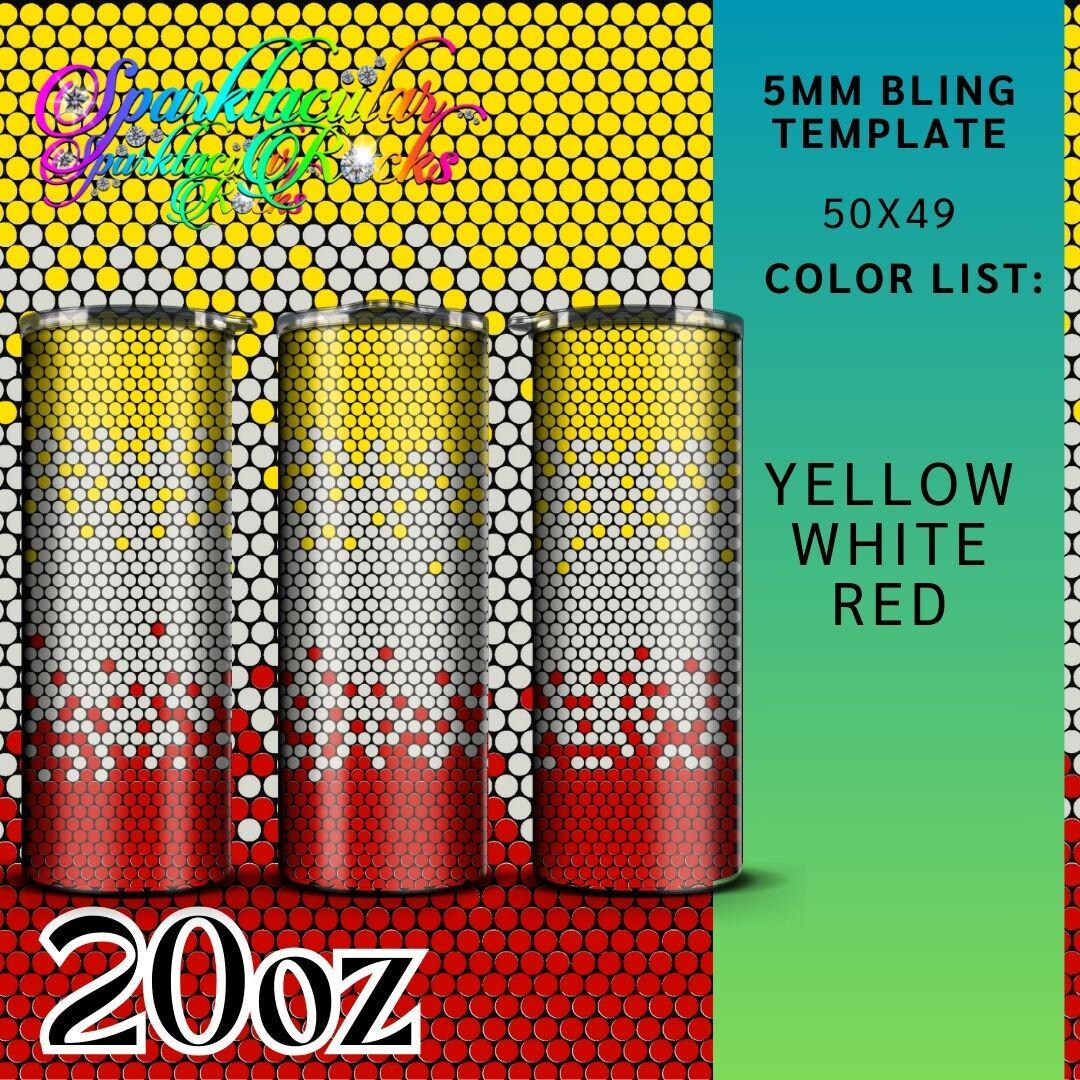 501 Yellow Red Ombre Template| Ombre Tumbler| Rhinestones Templates ...