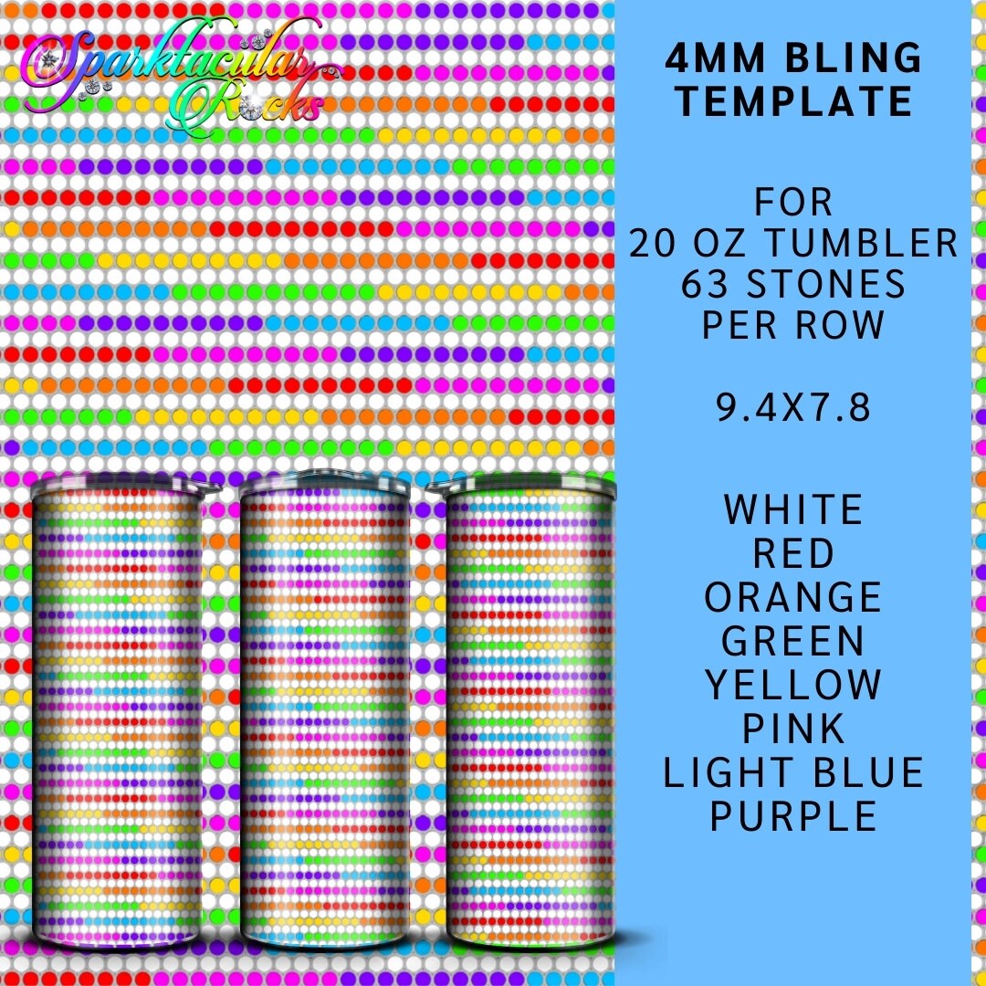 83 Bling Tumbler Template Ss16 4mm Bling Template Bling 63 Stones per ...