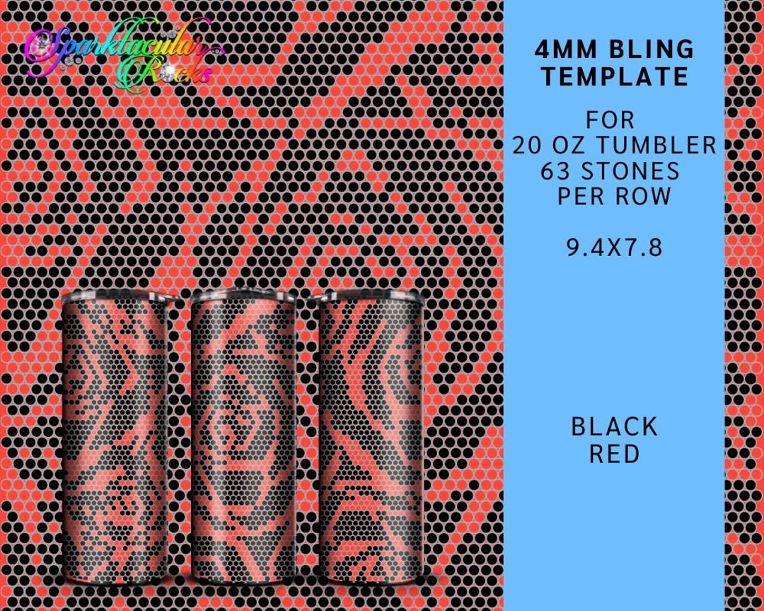 310# Rhinestone Tumbler Template | Ss16 4mm | Bling Template | Bling ...