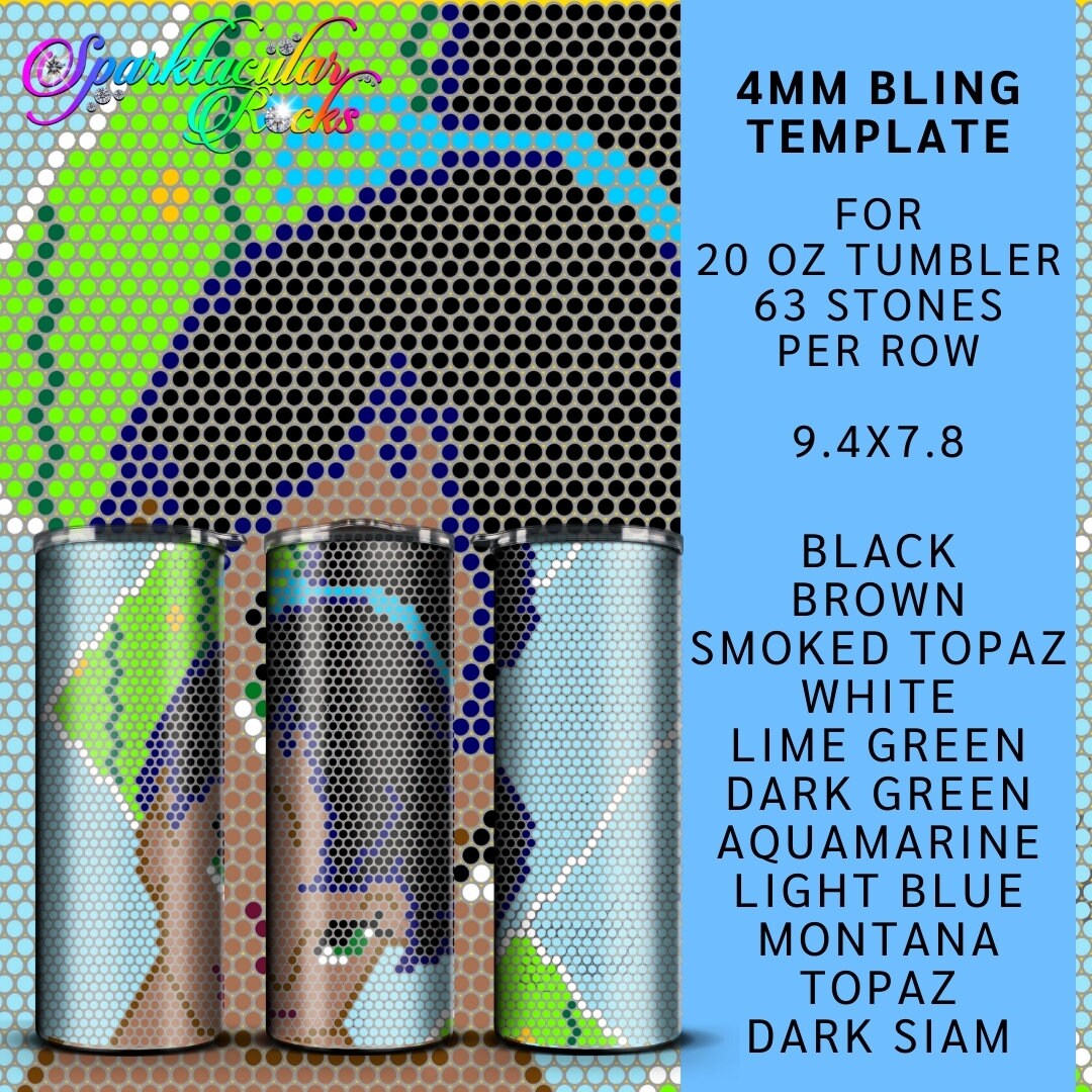 162 Bling Tumbler Template Ss16 4mm Bling Template Bling 63 Stones per ...
