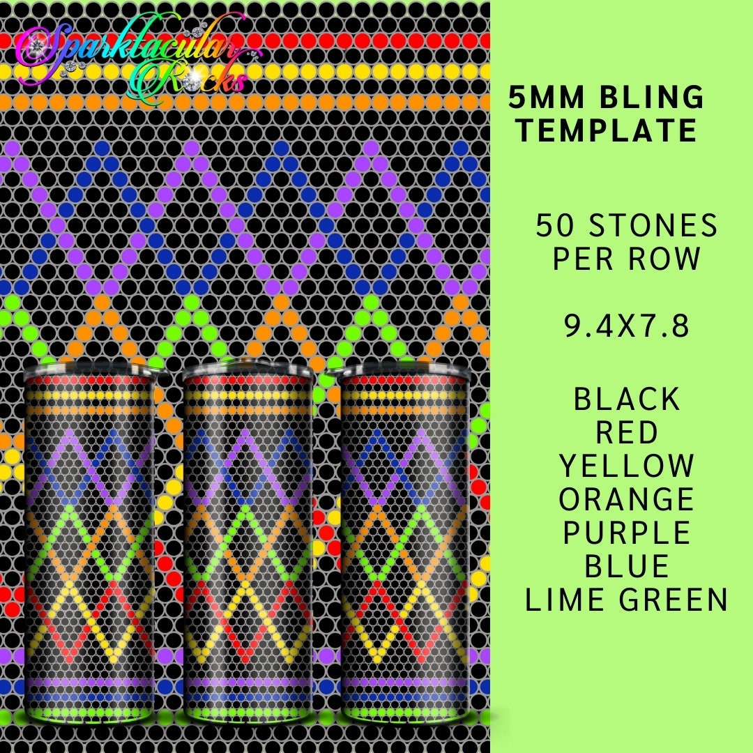 197 Ss20 5mm Bling Template - Instant Download - Rhinestone Template ...