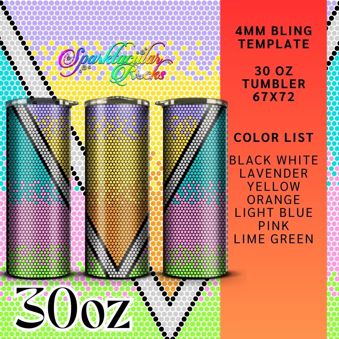 Ombre Rhinestone Tumbler Template: Split V Design (digital Download) - Etsy