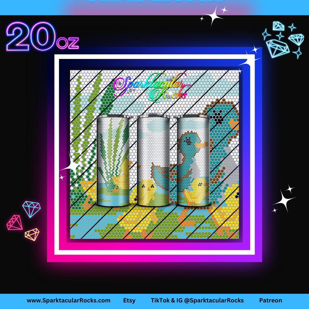 Rhinestone Tumbler Template: Ducks Pond Bling Design (PNG Digital ...