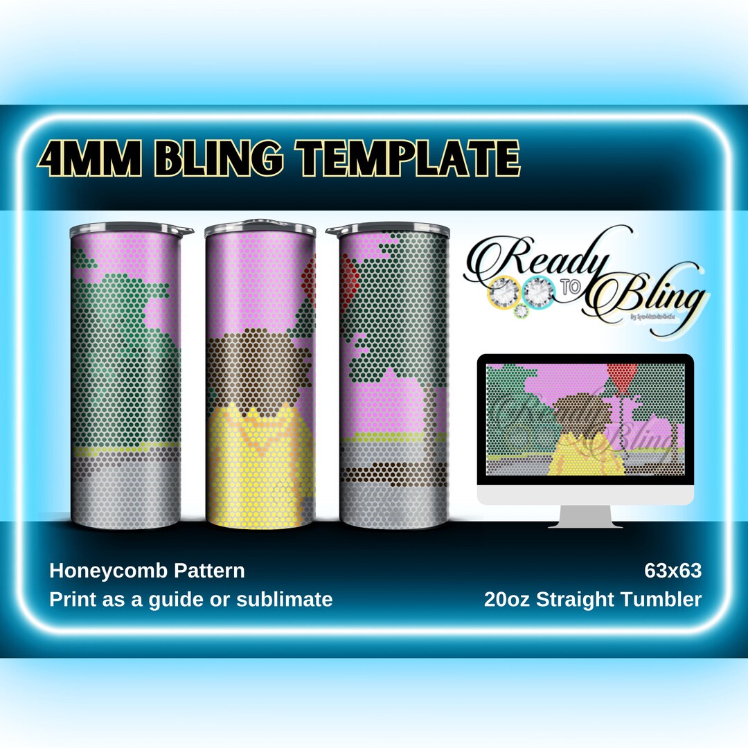 Ss16 4mm Bling Template 20oz Straight Tumbler Bling Pattern ...