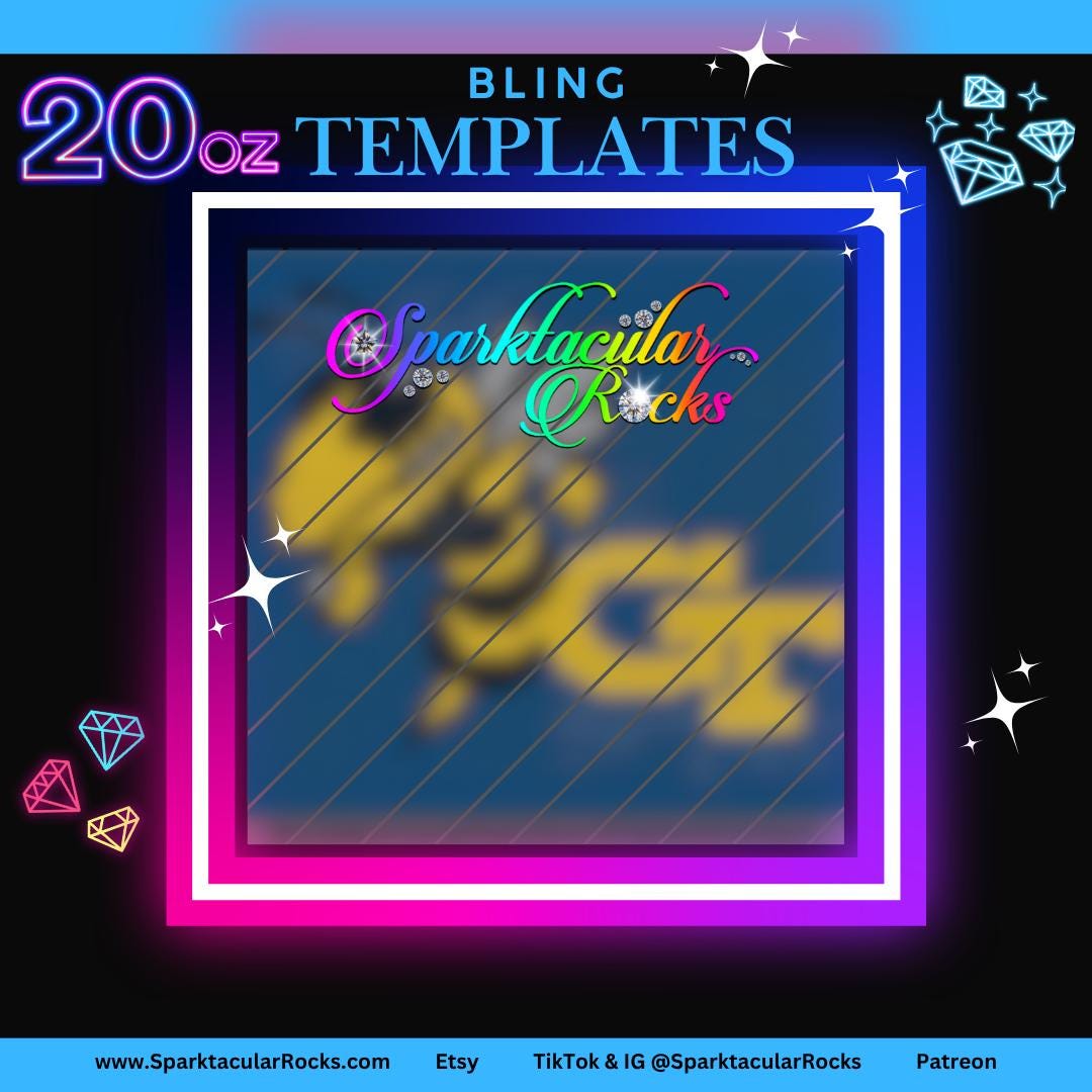 680# Rhinestone Pattern Bling Template | SS16 4mm | 61x60 | 20oz ...