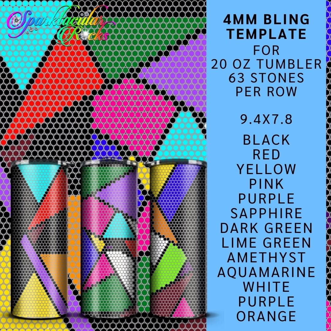 103 Shapes Bling Tumbler Template | Ss16 4mm | Bling Template | Bling ...