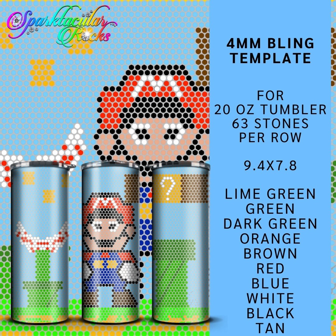 138 Bling Tumbler Template Ss16 4mm Bling Template Bling 63 Stones per ...