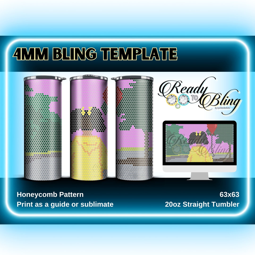 Ss16 4mm Bling Template 20oz Straight Tumbler Bling Pattern ...