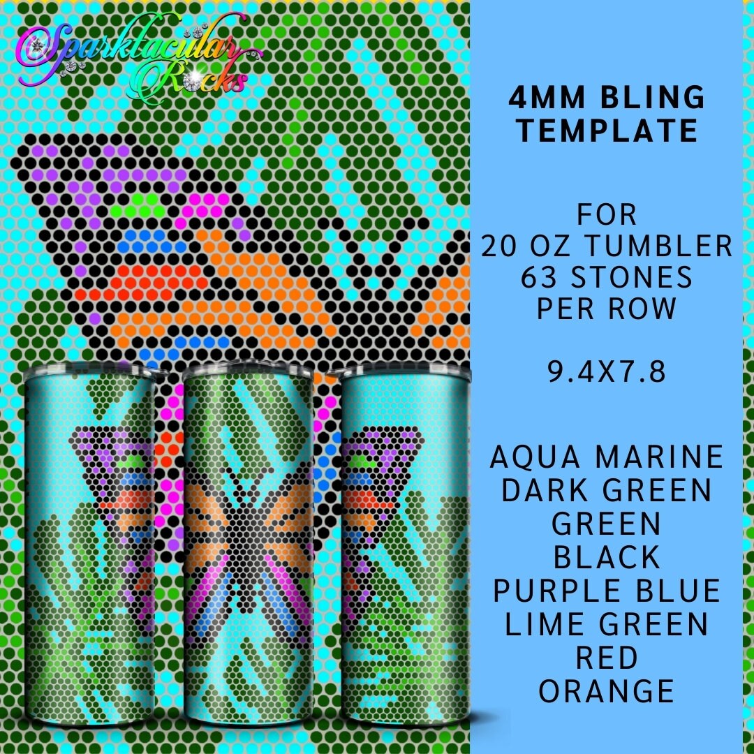 65 Bling Tumbler Template Ss16 4mm Bling Template Bling 63 Stones per ...