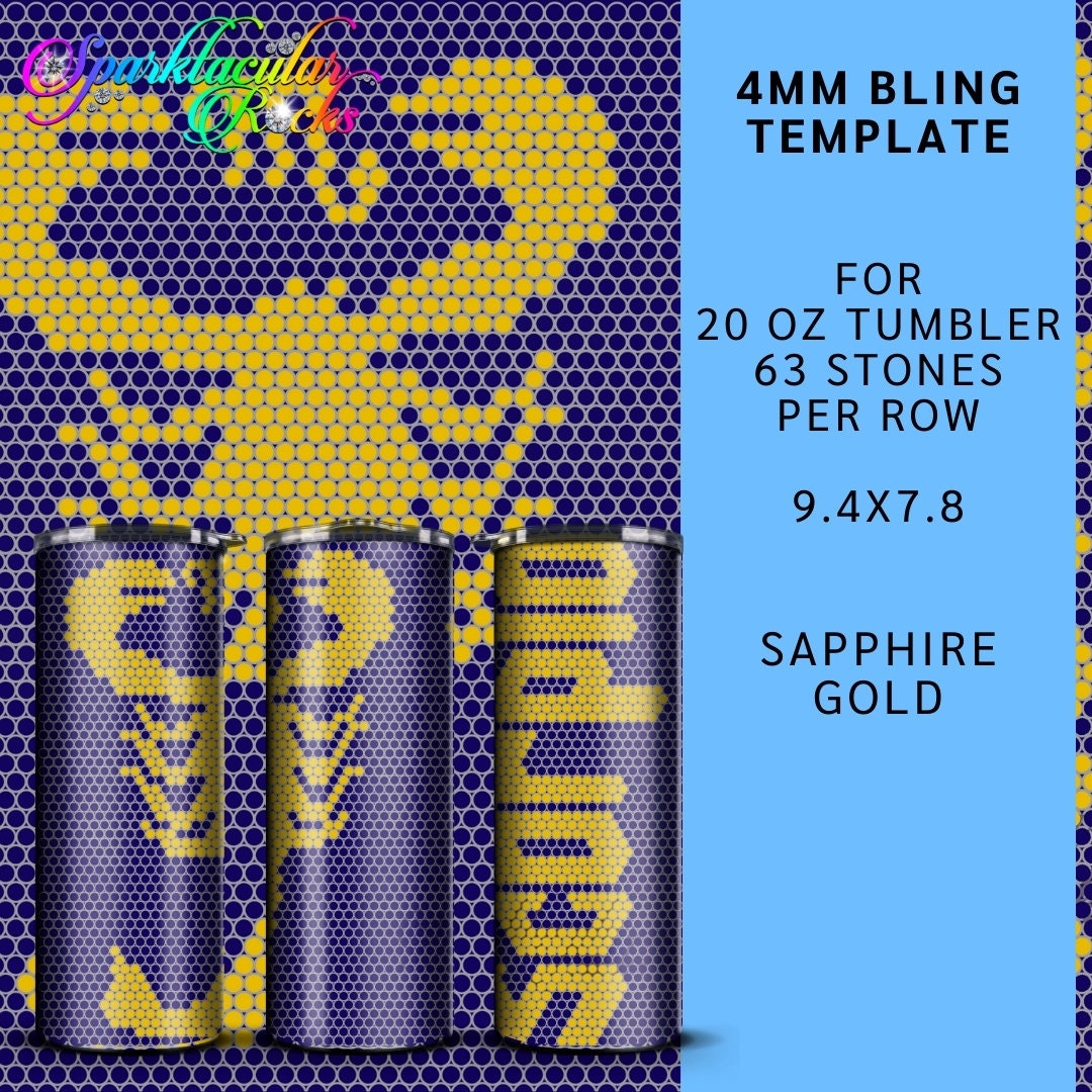 165 Bling Tumbler Template Ss16 4mm Bling Template Bling 63 Stones per ...