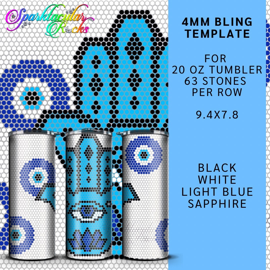 168 Bling Tumbler Template | Ss16 4mm | Bling Template | Bling | 63 ...