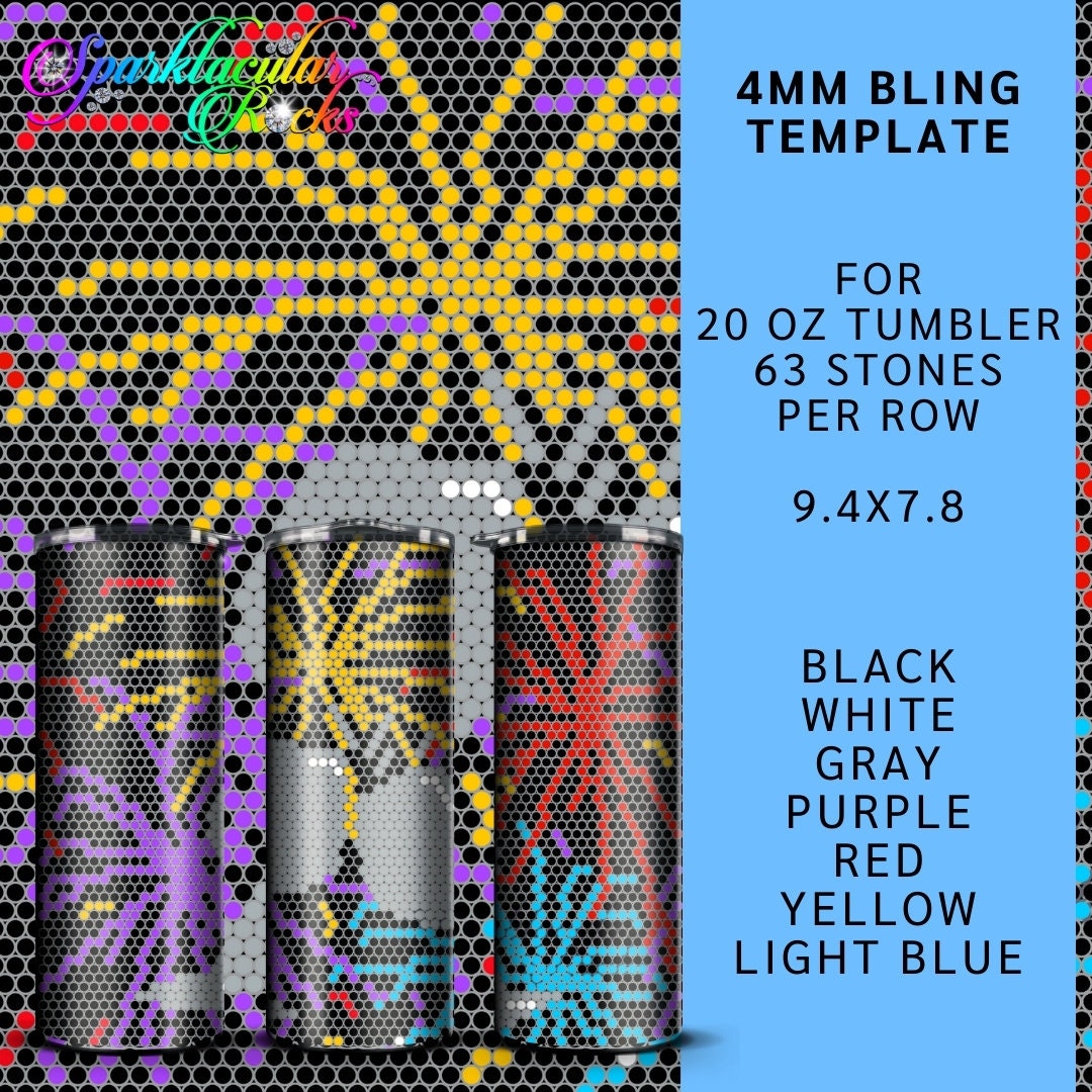 77 Bling Tumbler Template Ss16 4mm Bling Template Bling 63 Stones per ...