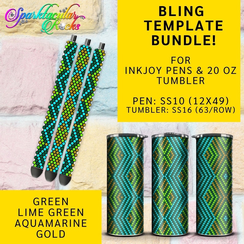 Rhinestone Pen Template: Bling Pattern for Inkjoy Pens (PNG) - Etsy