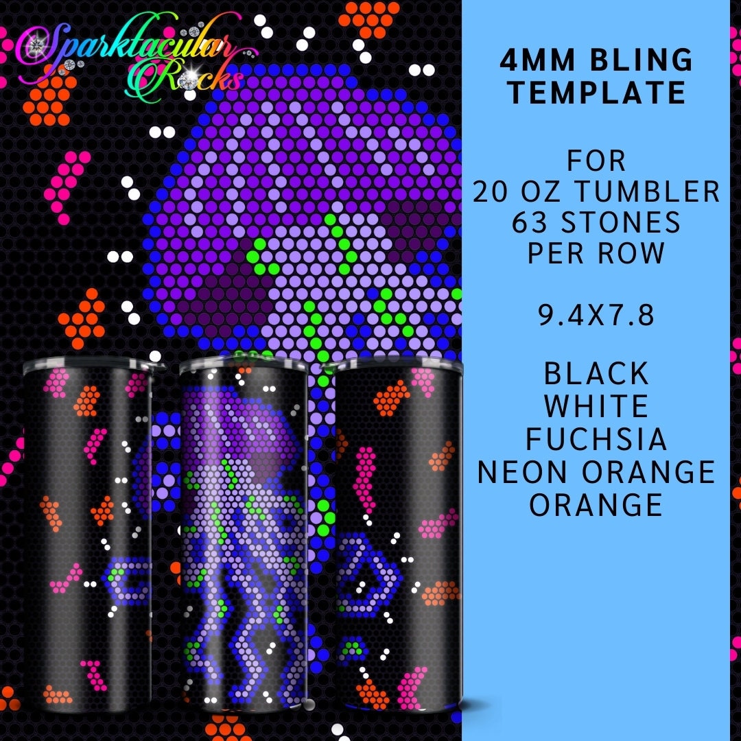 121 Bling Tumbler Template | Ss16 4mm | Bling Template | Bling | 63 ...