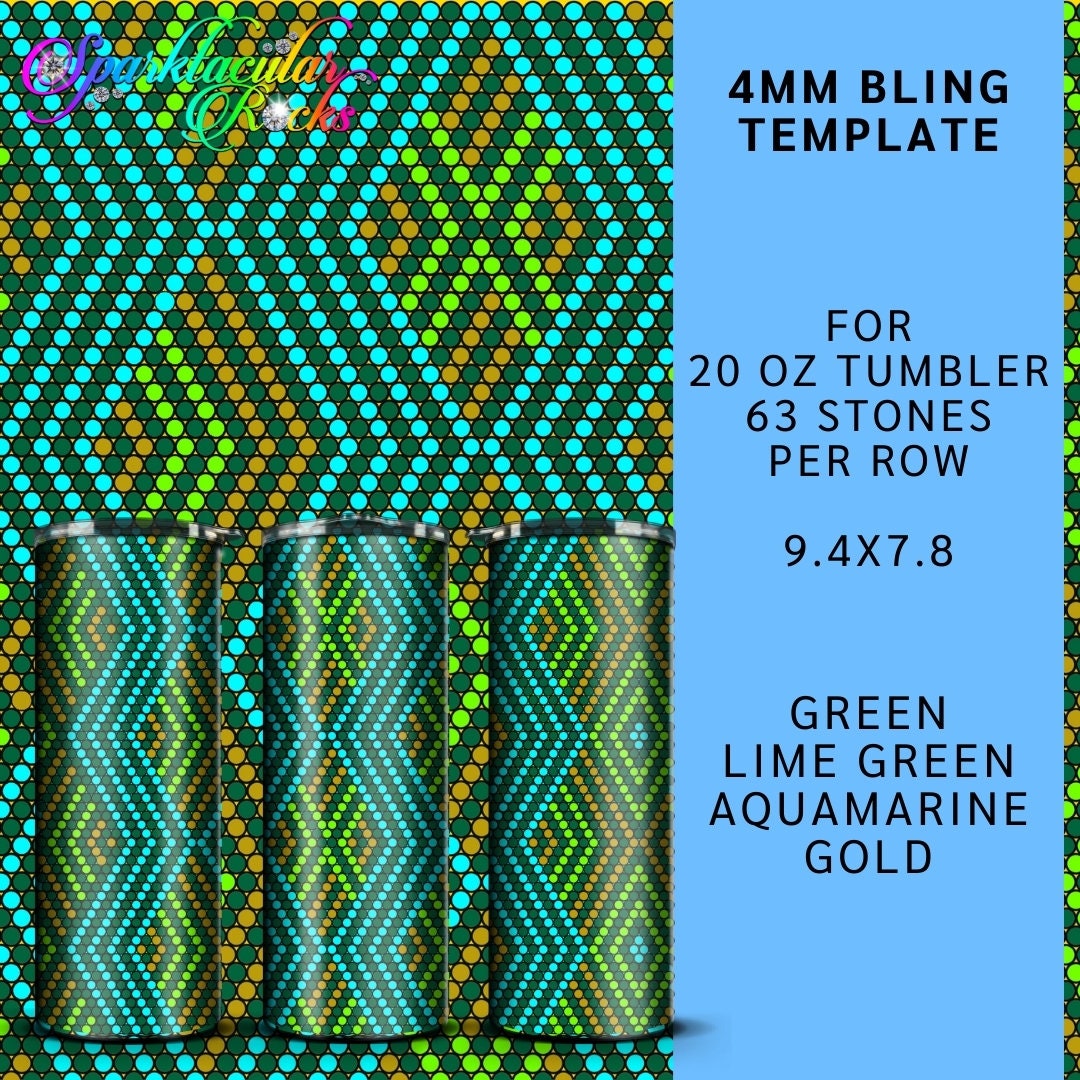 170 Bling Tumbler Template | Ss16 4mm | Bling Template | Bling | 63 ...