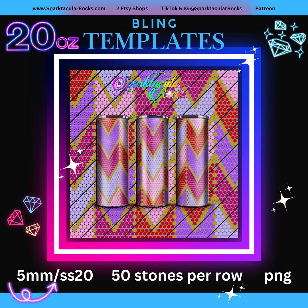 198 Rhinestones Tumbler Templates | Ss20 5mm | Bling Tumbler | Bling ...