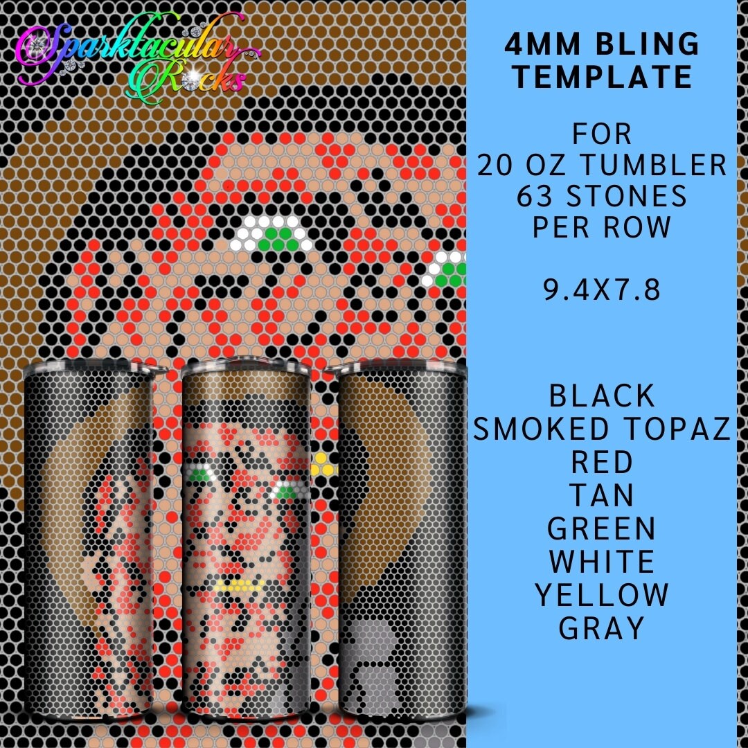 107 Bling Tumbler Template Ss16 4mm Bling Template Bling 63 Stones per ...