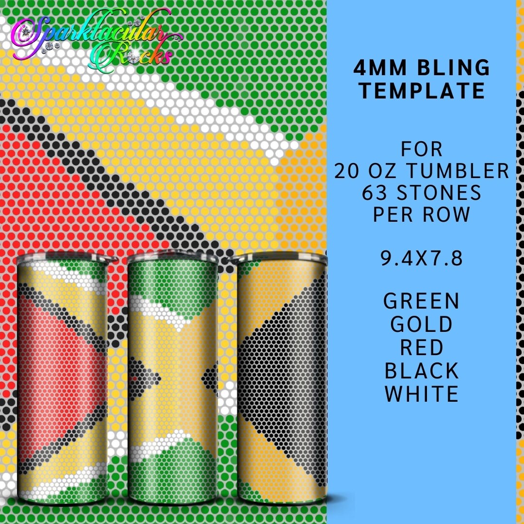 Bling Tumbler Template Ss16 4mm Bling Template Bling 63 Stones per Row ...