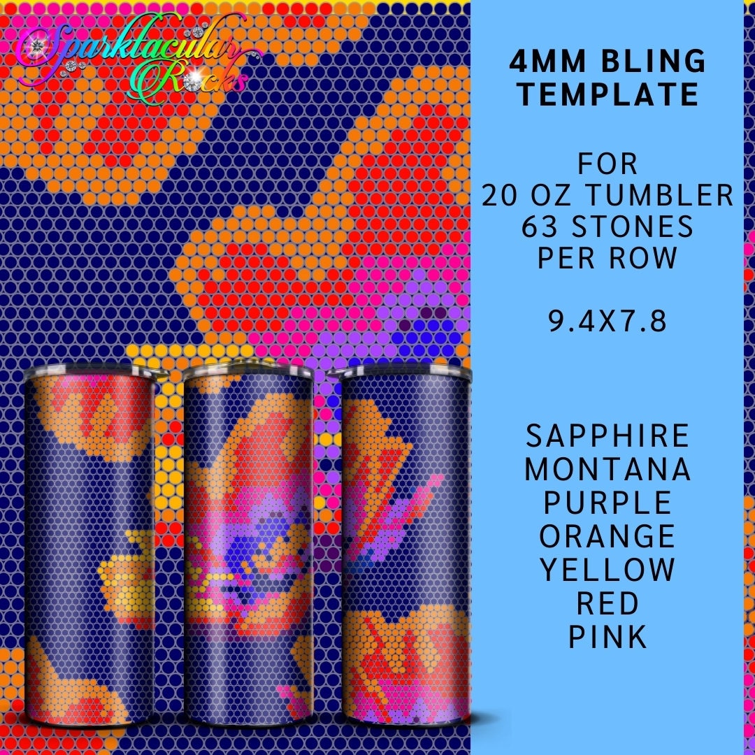 85 Bling Tumbler Template Ss16 4mm Bling Template Bling 63 Stones per ...