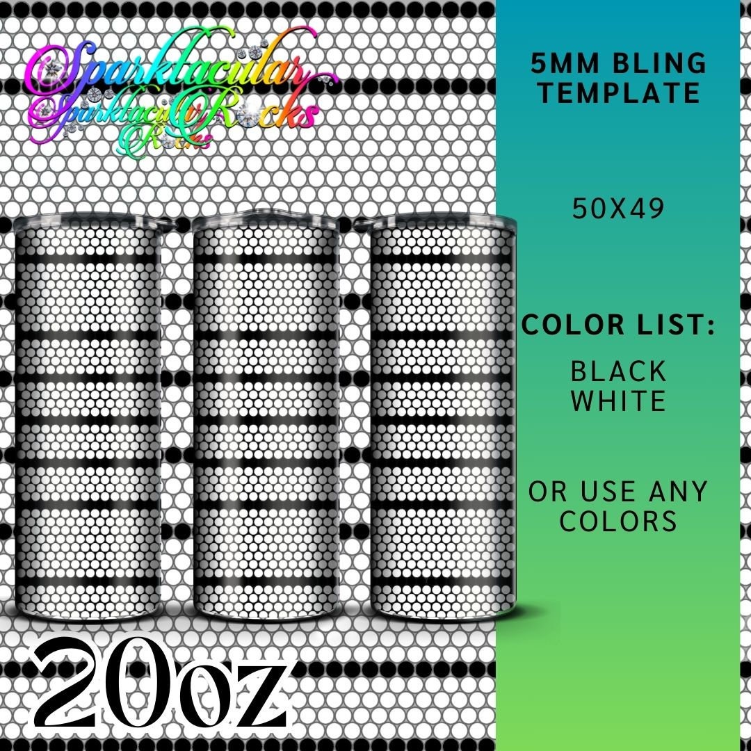 367 Black White Stripes Serape Rhinestones Templates | Ss20 5mm | Bling ...