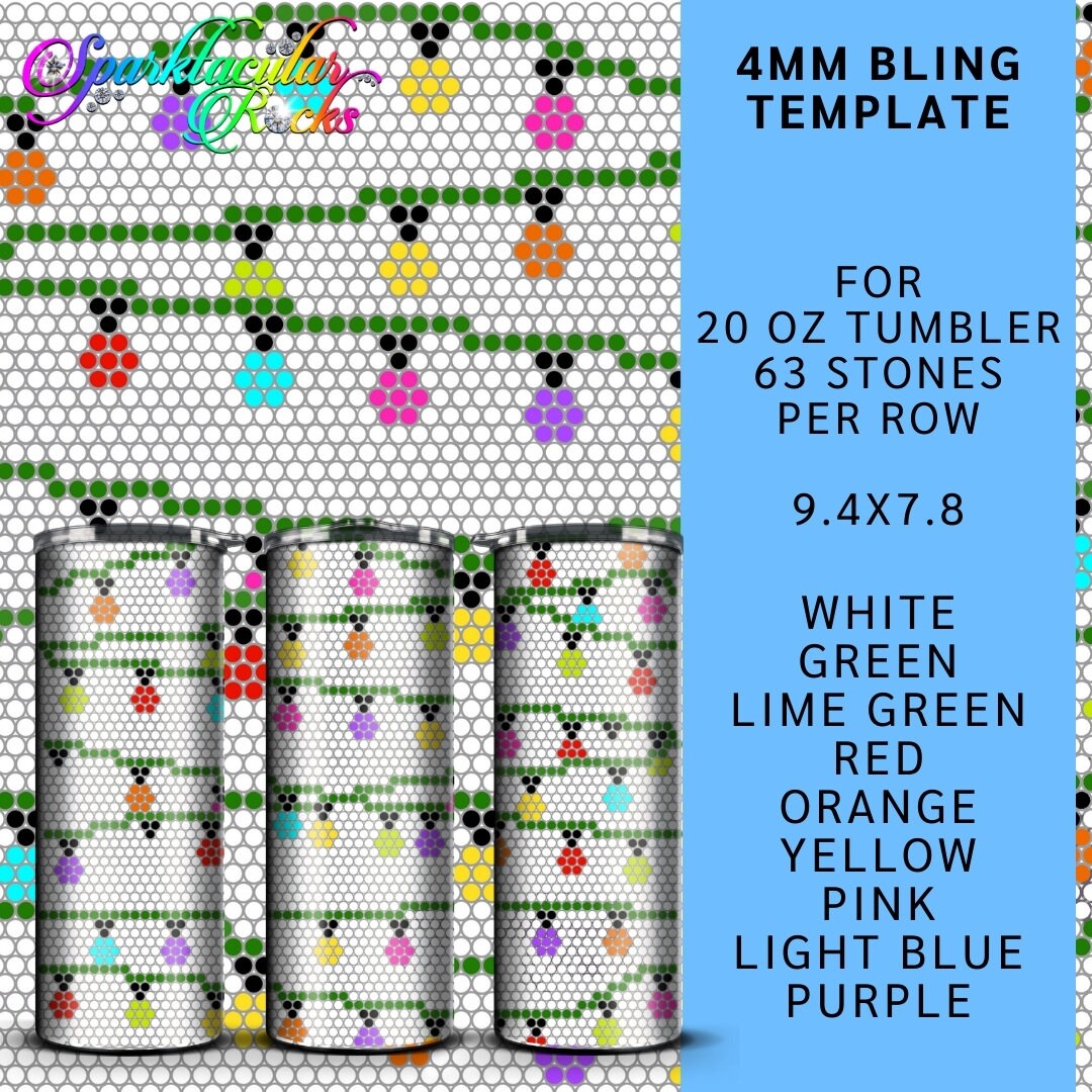 78 Bling Tumbler Template Ss16 4mm Bling Template Bling 63 Stones per ...