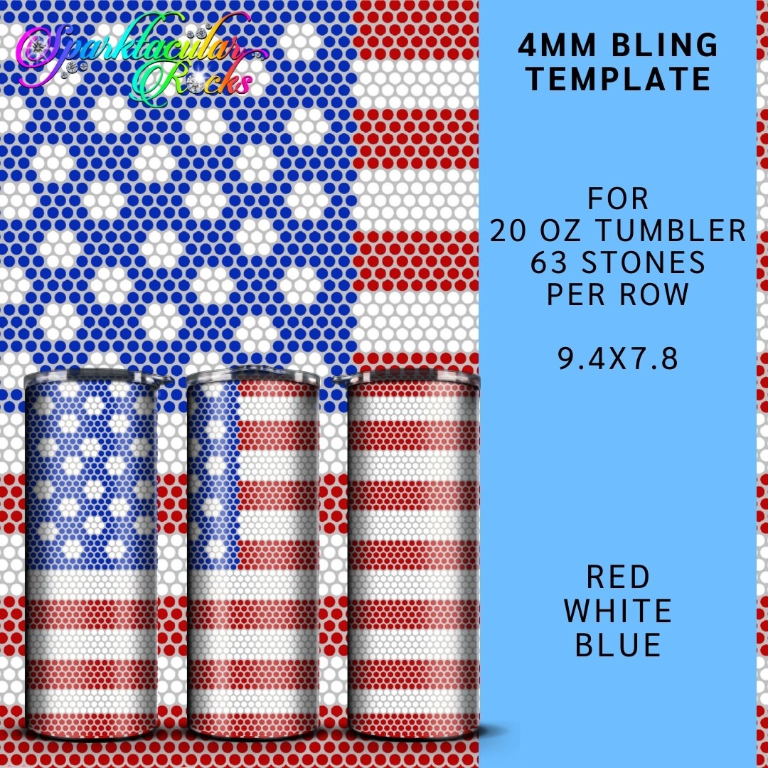 49 American Flag Bling Tumbler Template Ss16 4mm Bling Template 63 ...