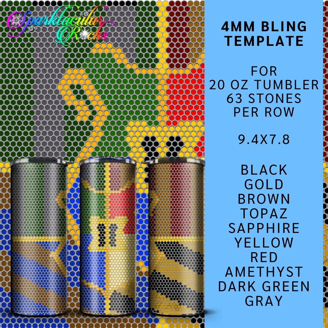 76 Bling Tumbler Template Ss16 4mm Bling Template Bling 63 Stones per ...