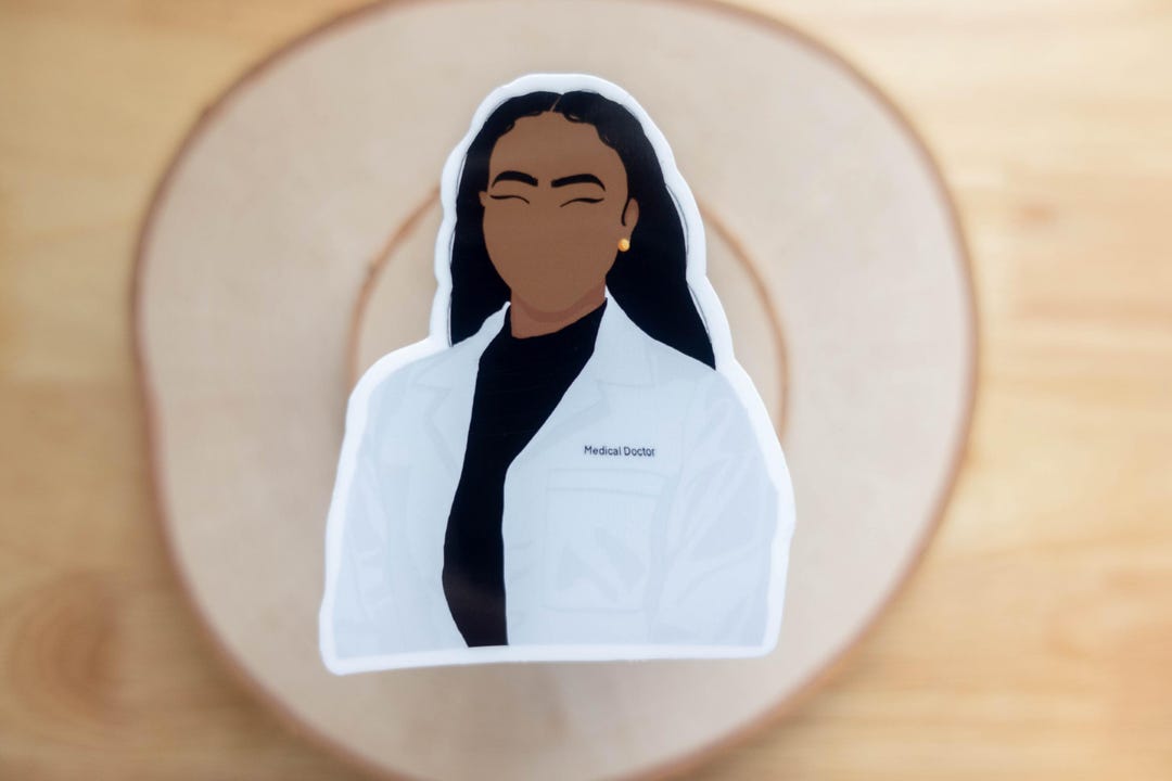 Black Doctor Sticker, Black Woman Sticker, Black Girl Sticker,for Black ...