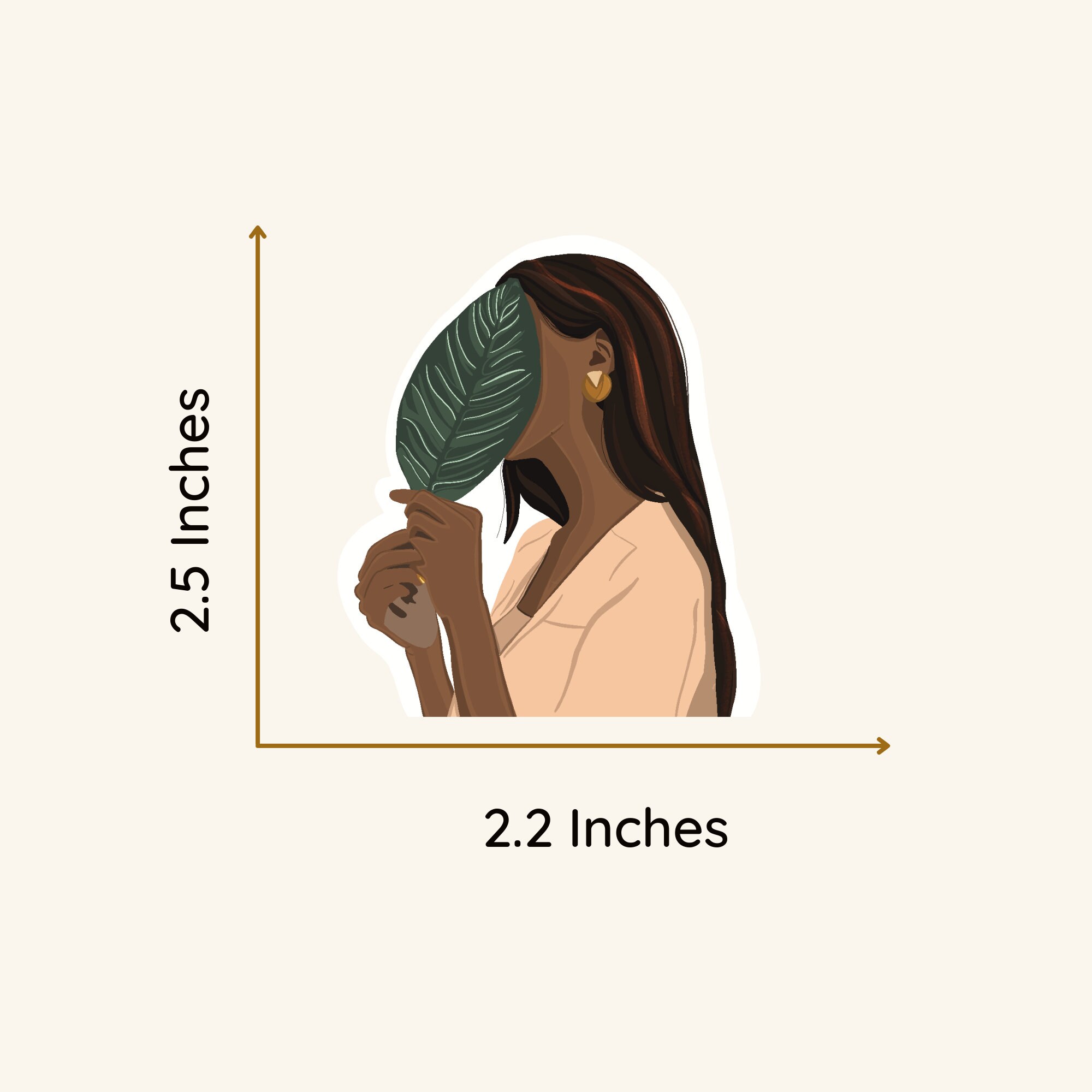 Leaf Girl Sticker, Black Woman Sticker, Black Girl Sticker,for Black ...