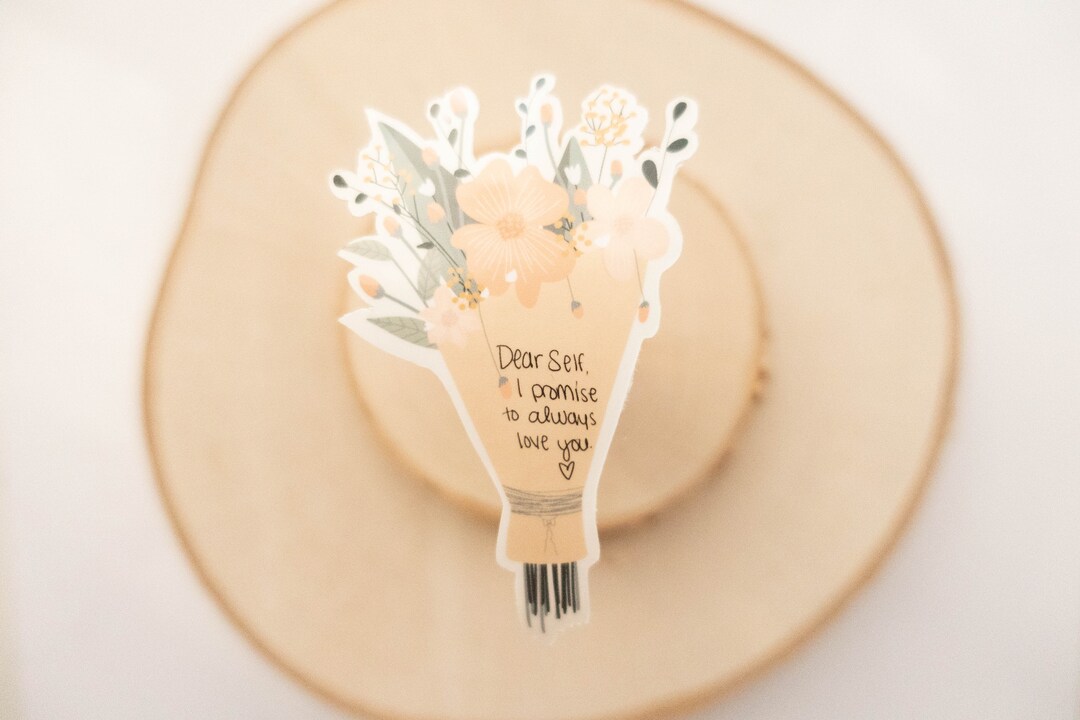 Dear Self Stickers, Mental Health Stickers, Self Love Stickers, Die-cut ...