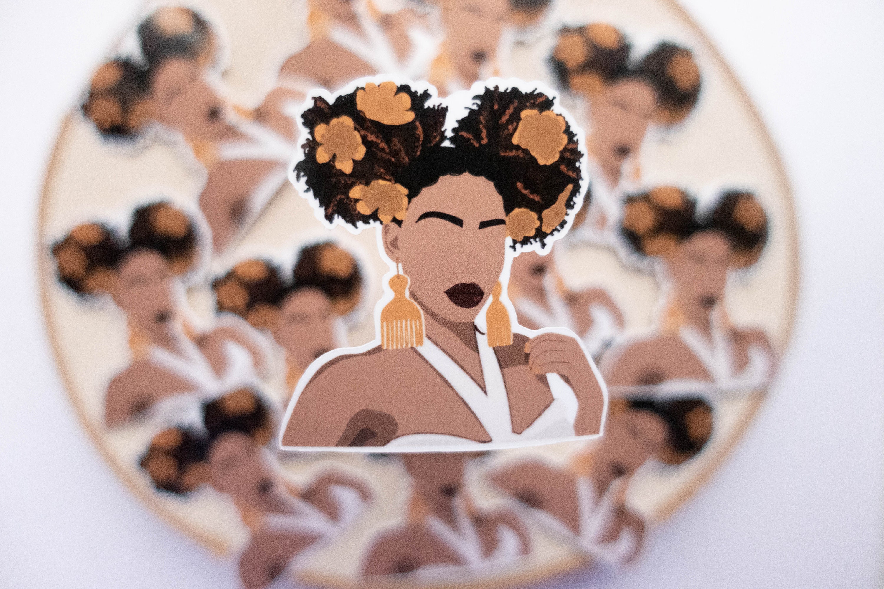 Buns Buns Sticker Black Woman Sticker Black Girl | Etsy