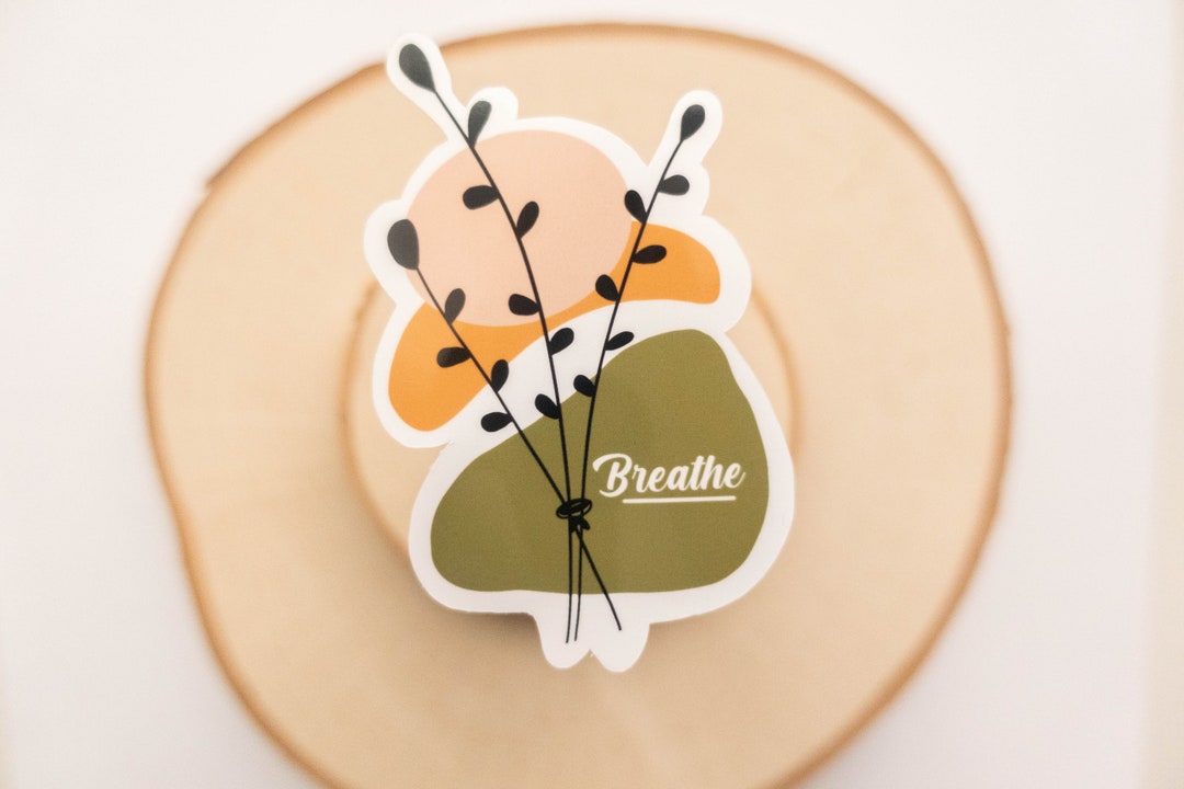 Breathe Sticker, Laptop Stickers, Water Bottle Stickers, Weatherproof ...