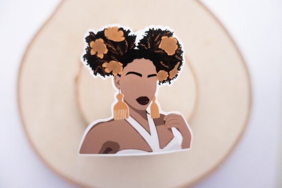 Buns Buns Sticker Black Woman Sticker Black Girl | Etsy
