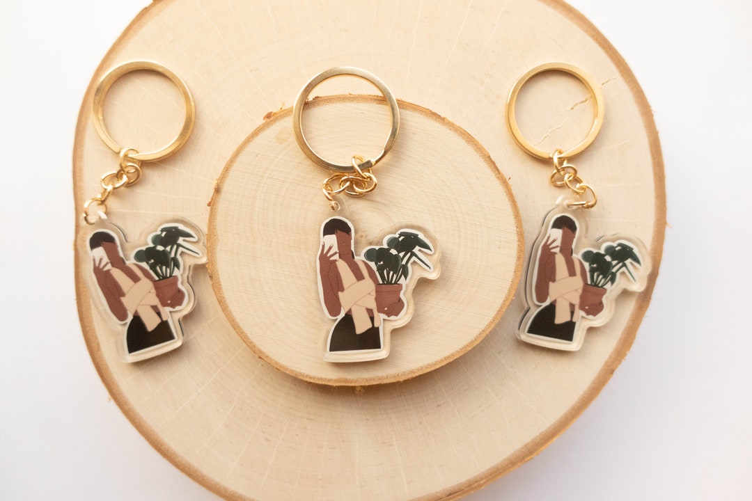 Plant Mom Keychains, Trendy Keychains, Acrylic Keychains, Black Girl ...