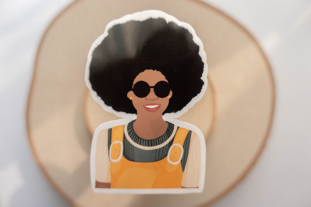 Afro Woman , Black Woman Sticker, Black Girl Sticker,for Black People ...