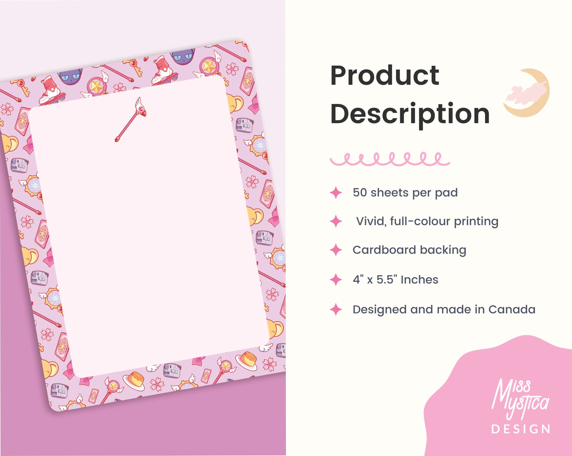 Kawaii Sakura Notepad Memopad Stationery Pad Kawaii Pad Letter Paper 50 ...