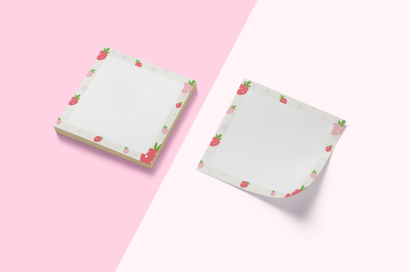 Sweet Strawberry Sticky Notes 50 Sheets Cute Fruit Notepad - Etsy