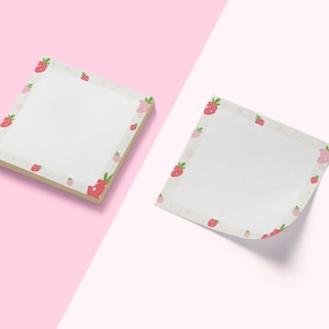 Sweet Strawberry Sticky Notes 50 Sheets Cute Fruit Notepad - Etsy