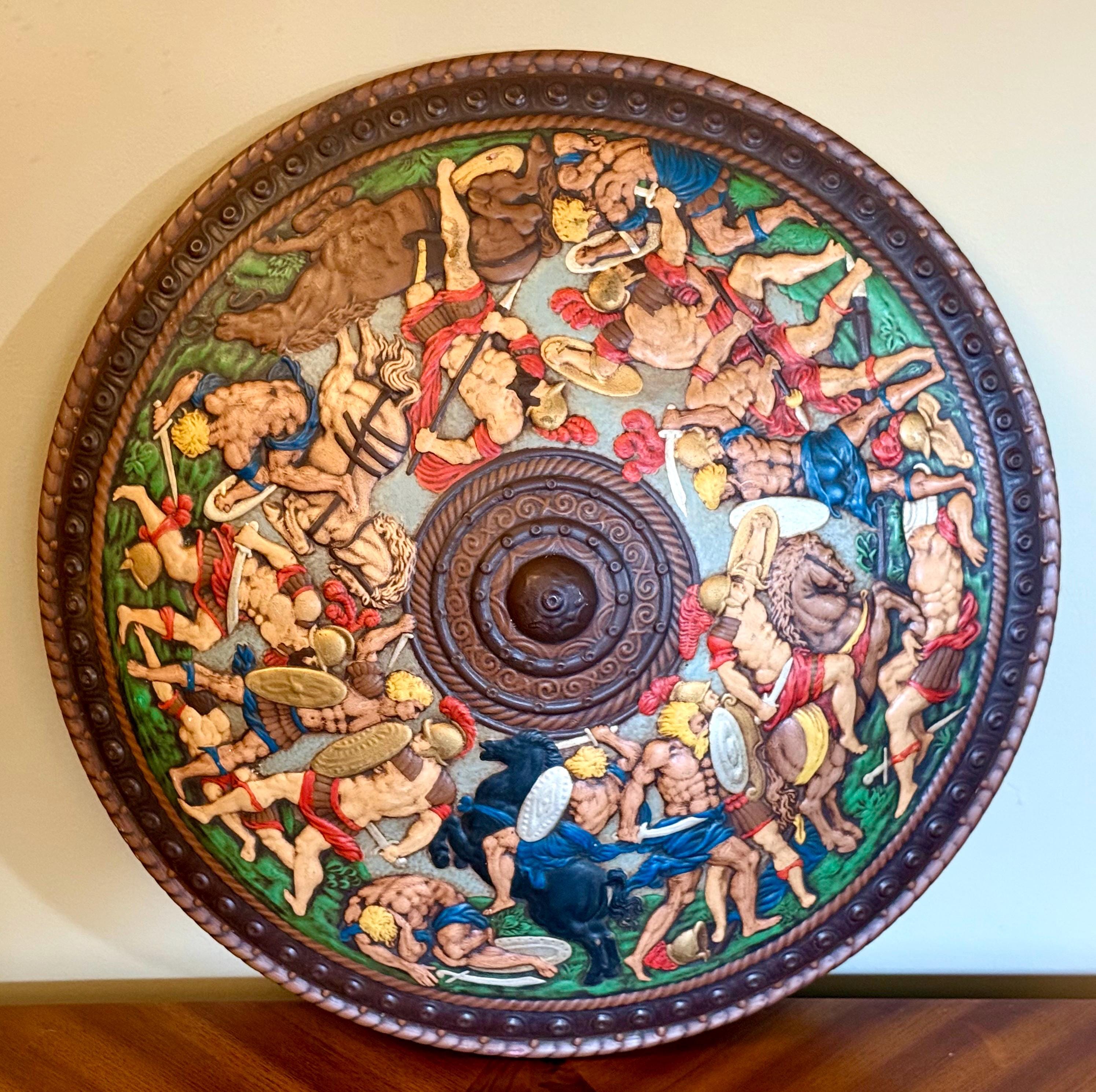 Renaissance Ceremonial Shield – Storming of New Carthage Chalkware ...