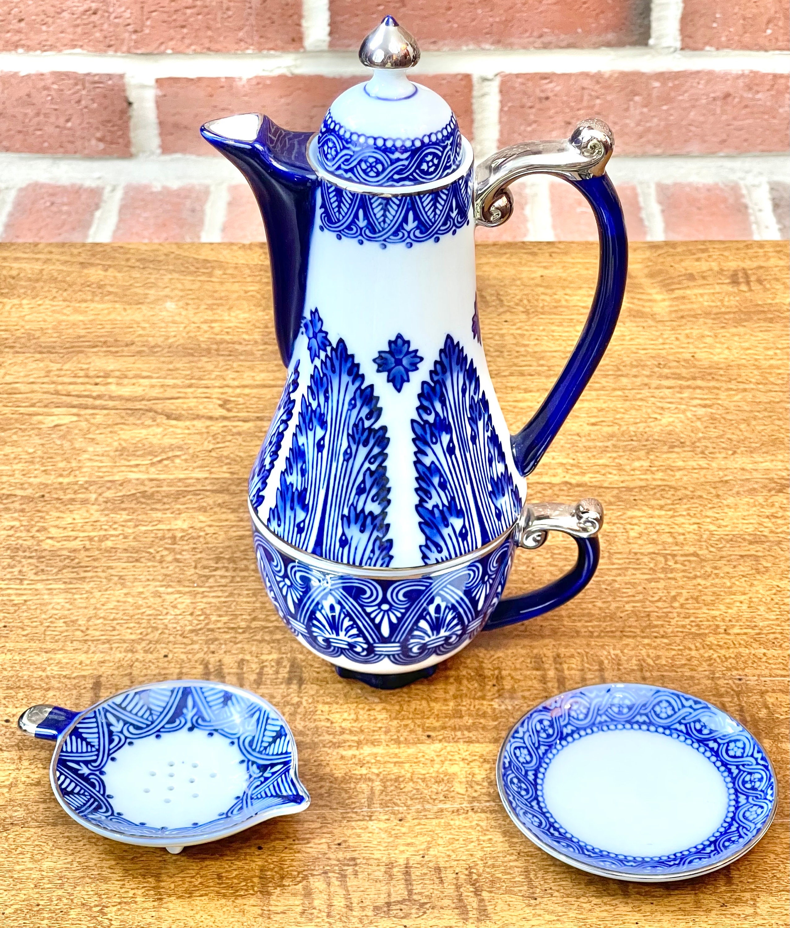 23 Pc Bombay Company Stacking Tea Set Grace Collection - Etsy