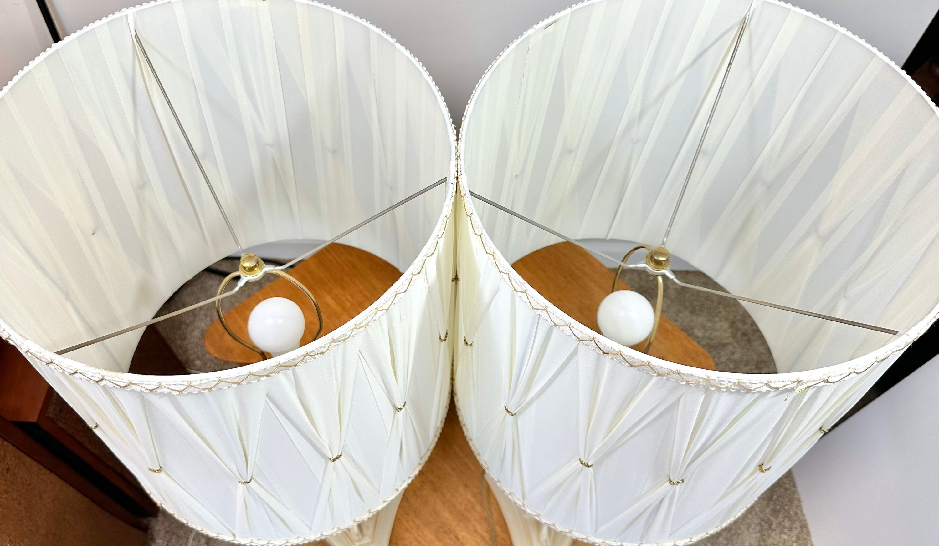 Three Graces, Greek Goddesses Lamps With Original Shades, Extra Large ...