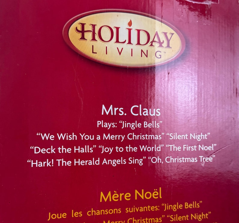 Vintage Holiday Living 28” Animated Mrs. Santa With Presents – Musical ...